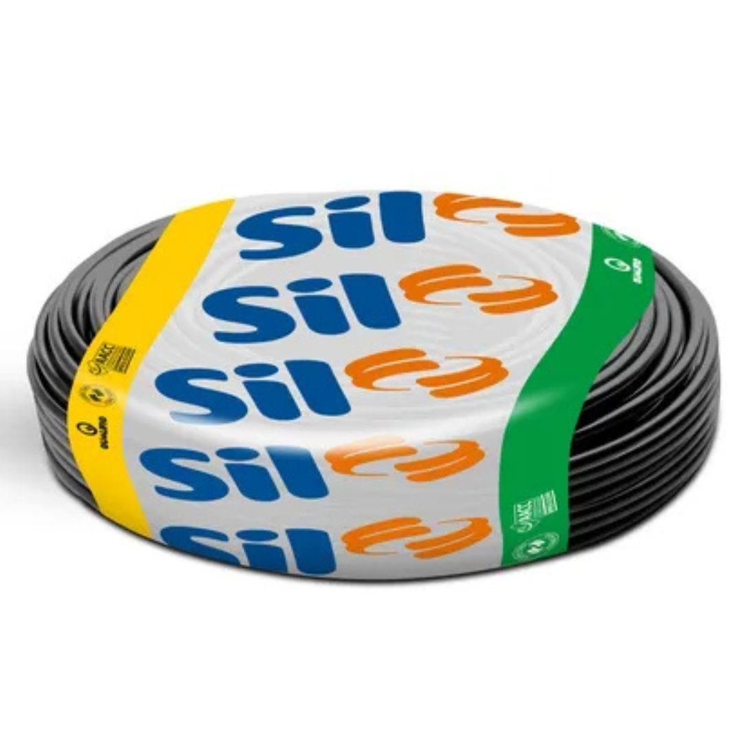 Cabo Fio Flexivel 10mm 25m Preto Sil Fios e Cabos | MadeiraMadeira