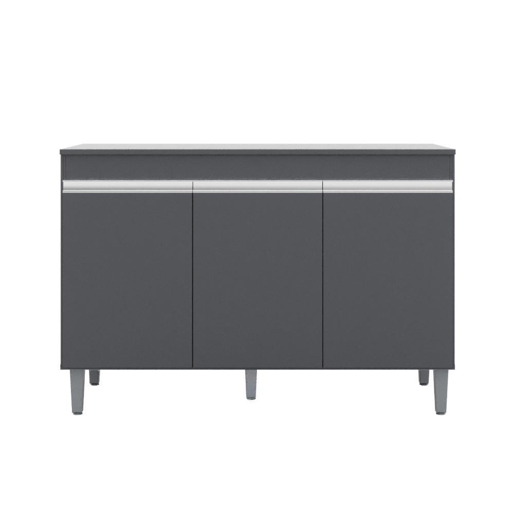 Balcão de Cozinha 3 Portas Northampton Cinza | MadeiraMadeira