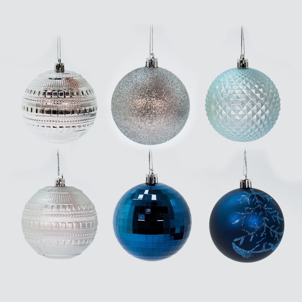 Kit 48un Bola Mista Natalina Decorativo Arvore de Natal 80mm ...