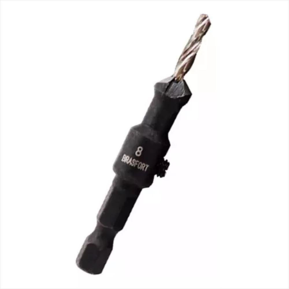 Broca Escareadora N08 7/64x8,20mm - Brasfort | MadeiraMadeira