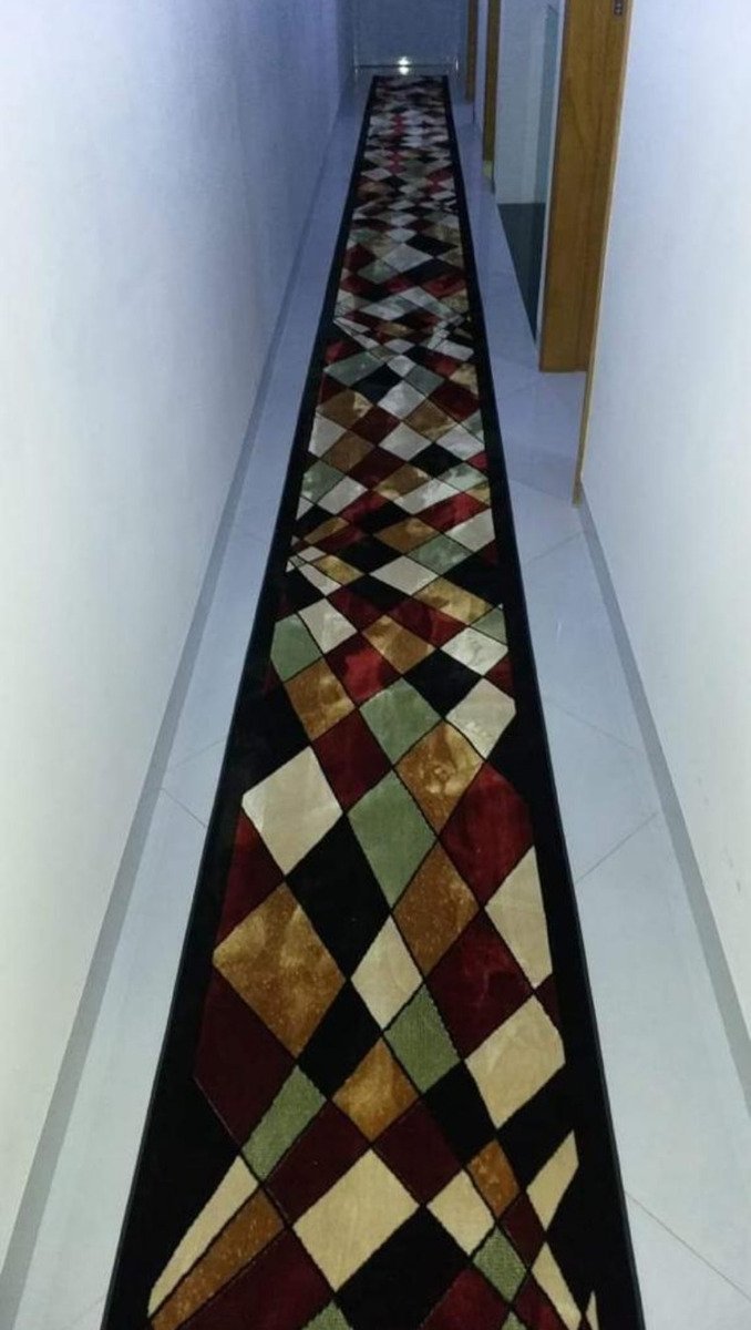 Passadeira Belga Geométrica Aveludada de 5 Metros e 50cm Magia Das ...