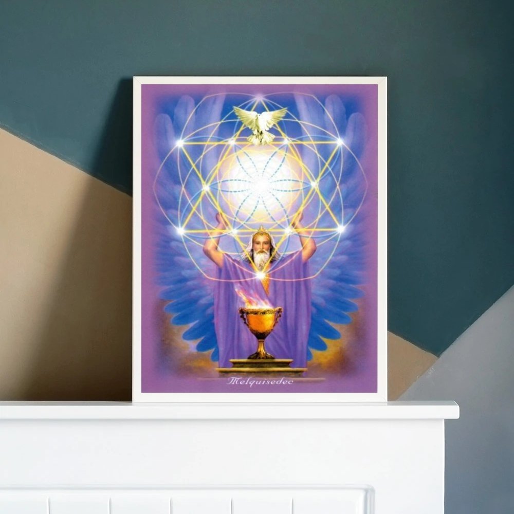 Quadro Decorativo Melquisedec - o Rei do Mundo 24x18cm:madeira Branca ...