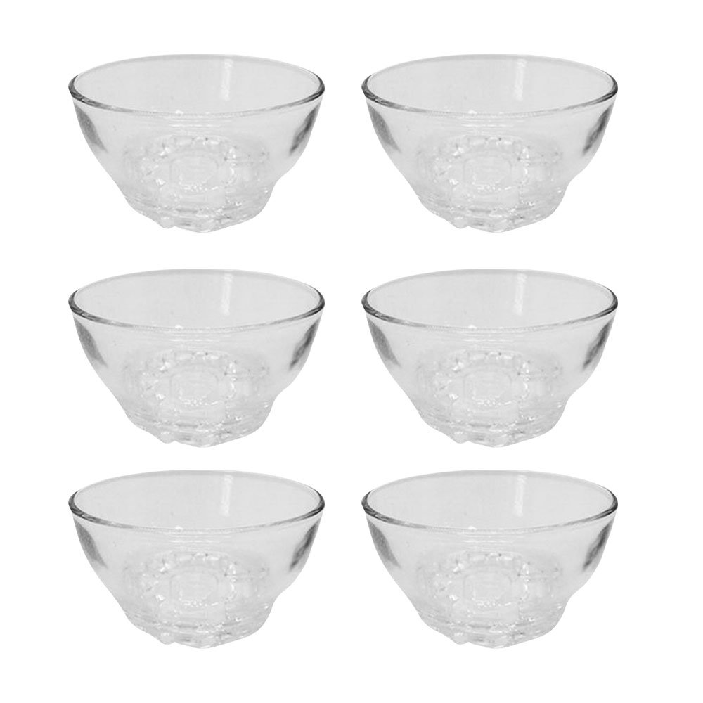 Conjunto 06 Tigelas de Sobremesa Vidro 260ml Transparente | MadeiraMadeira