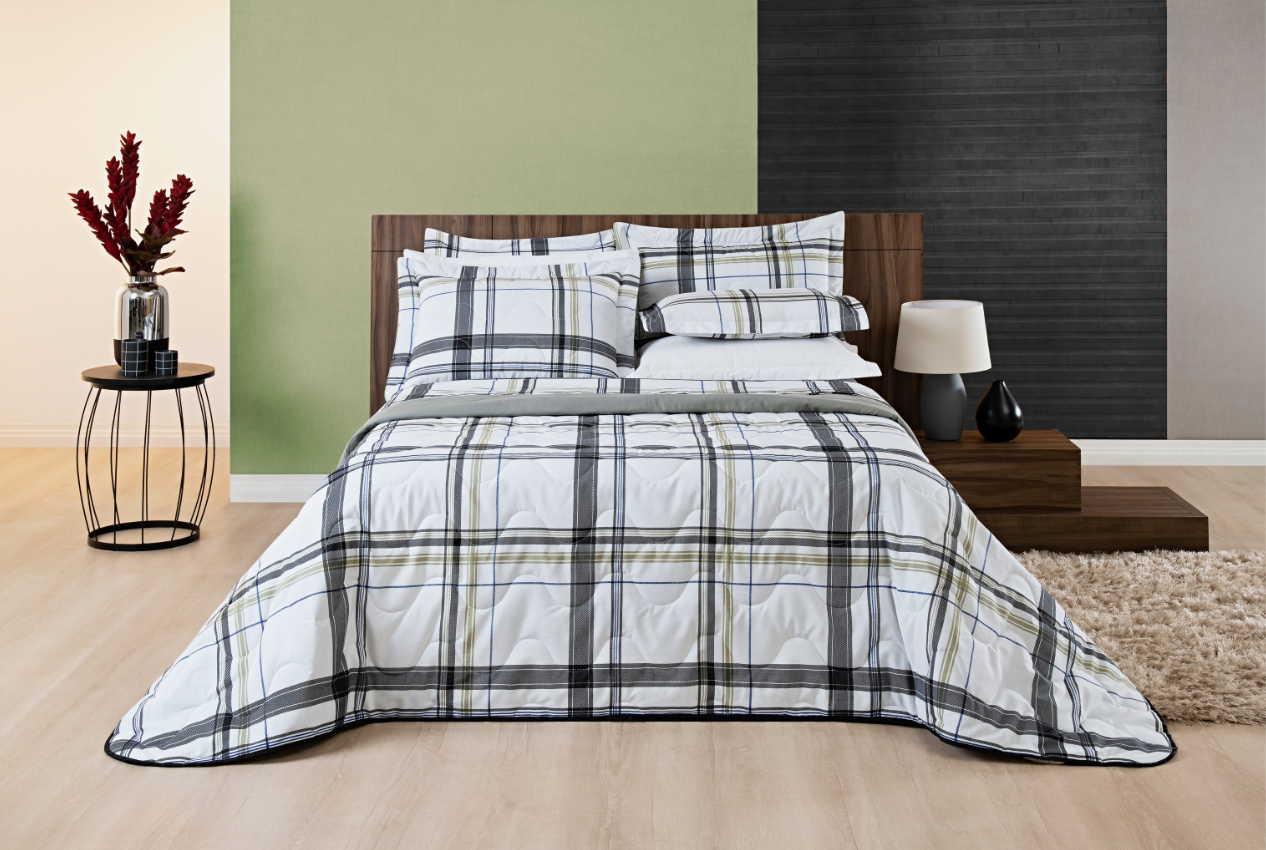 Colcha padrão percal 180fios algodão aquece frio cobre leito dupla face ...