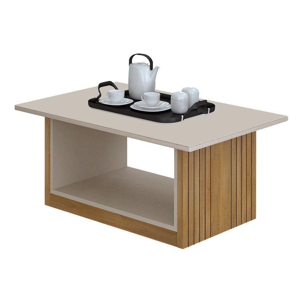 Mesa De Centro Veneza Cinamomo/off White | MadeiraMadeira