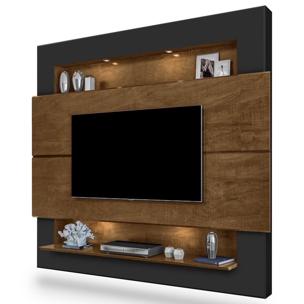 Painel Tv 75'' 217cm Mdf 01506002 Malbec Preto Malbec Preto | MadeiraMadeira