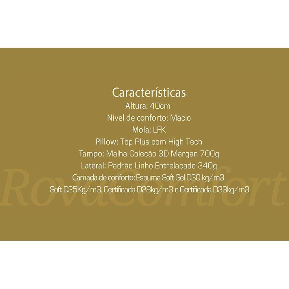 Colchão Casal Molas LFK Royal Comfort Pillow Top (138x188x40) - Sealy ...