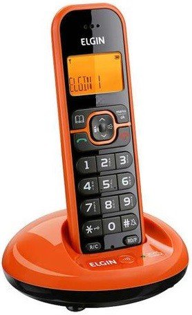 TELEFONE SEM FIO ELGIN ORANGE BIVOLT - C/ IDENTIFICADOR | MadeiraMadeira