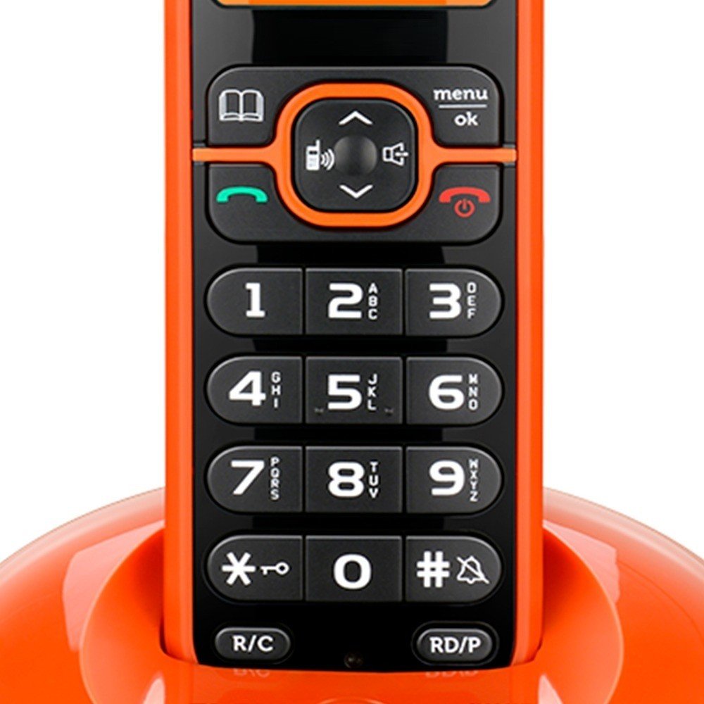 TELEFONE SEM FIO ELGIN ORANGE BIVOLT - C/ IDENTIFICADOR | MadeiraMadeira