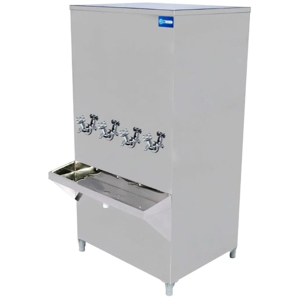 Bebedouro Industrial De Coluna 200L Inox 4 Torneiras 220V | MadeiraMadeira