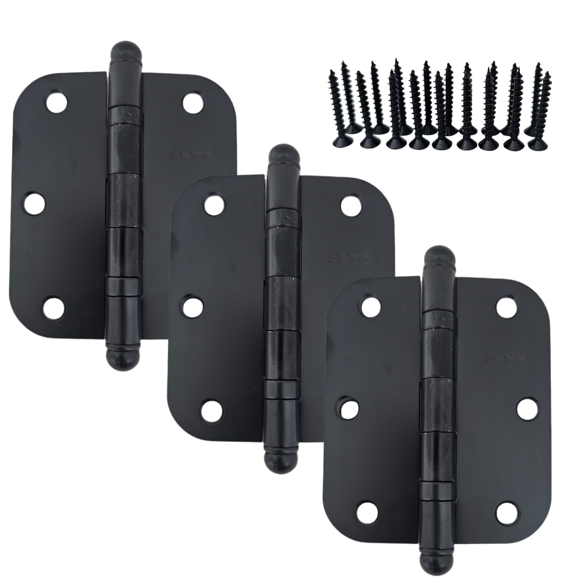 Dobradiça Sm 3530 Rolamento Raio 16 Preto Fosco 3 Peças Pado ...