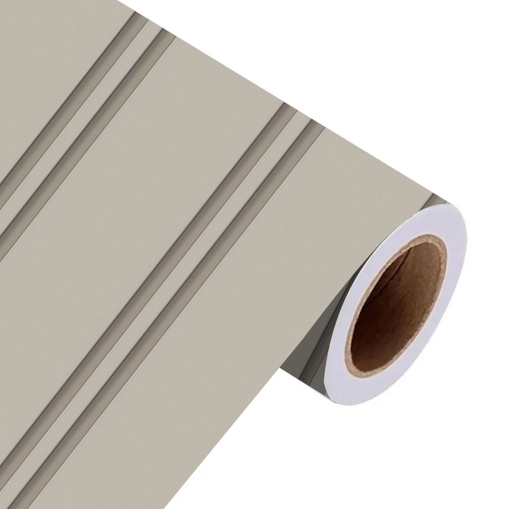 Papel deParede Adesivo Madeira Bege Acinzentado Ripado Largo ...
