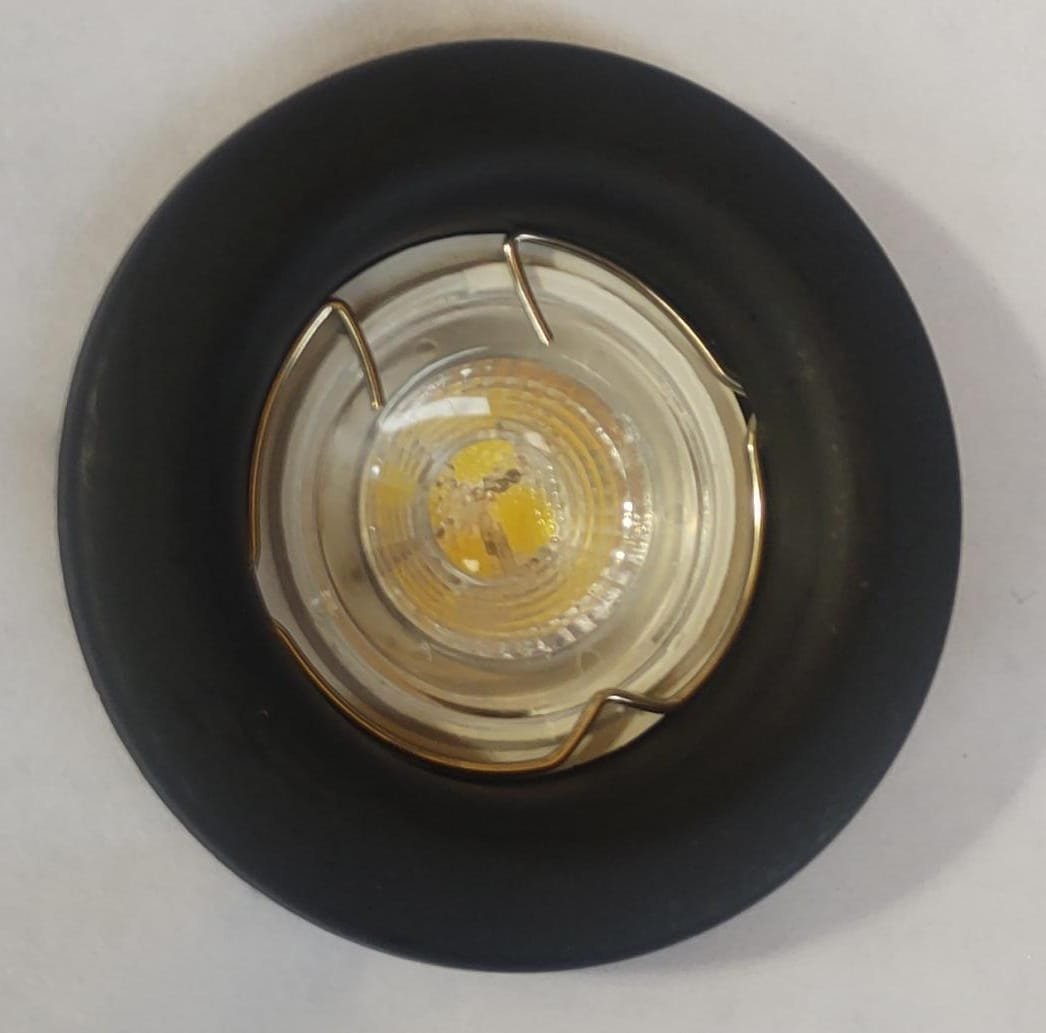 MINI SPOT DE EMBUTIR PRETO COM LED 3W Decorshop | MadeiraMadeira