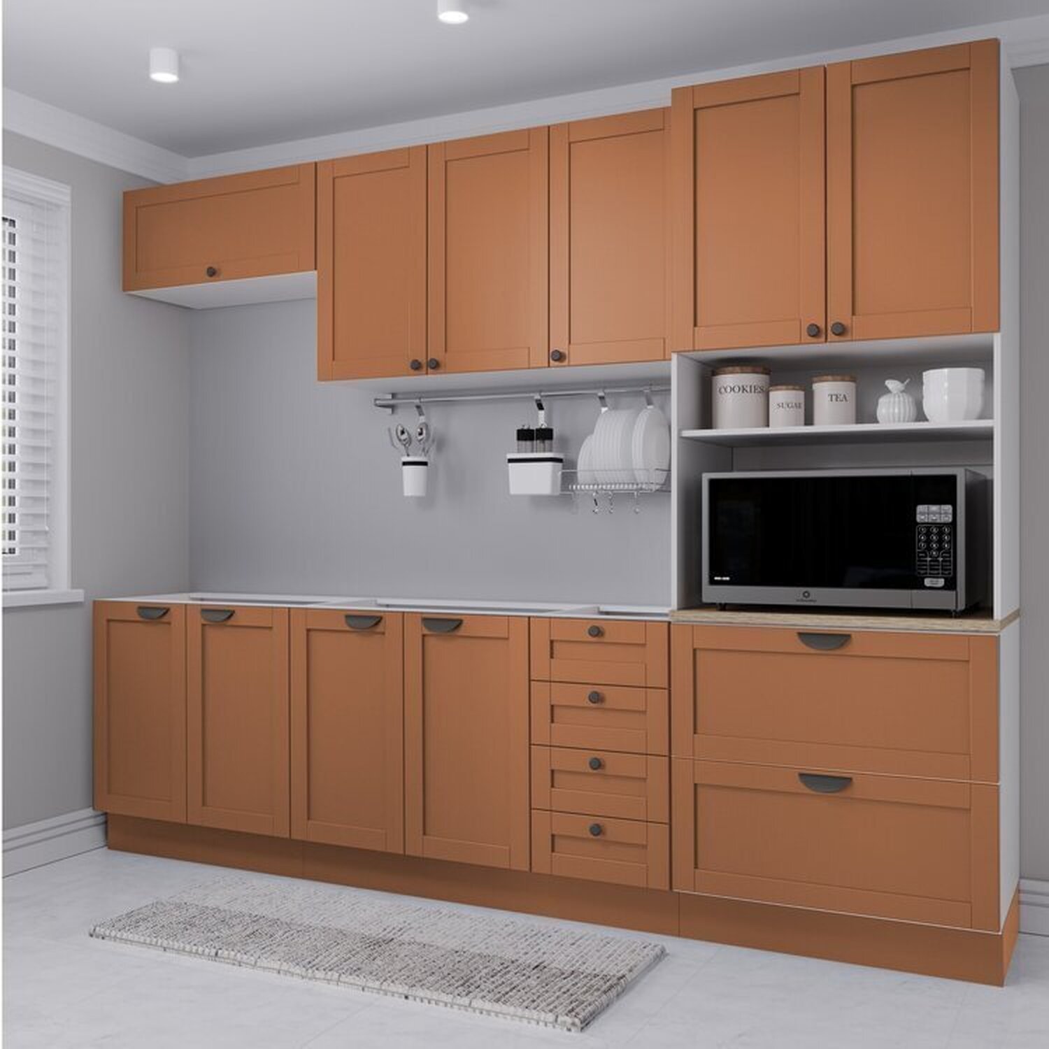 Cozinha Modulada 5 Peças 1 Torre 2 Aéreos 2 Balcões Arizona Arizona ...