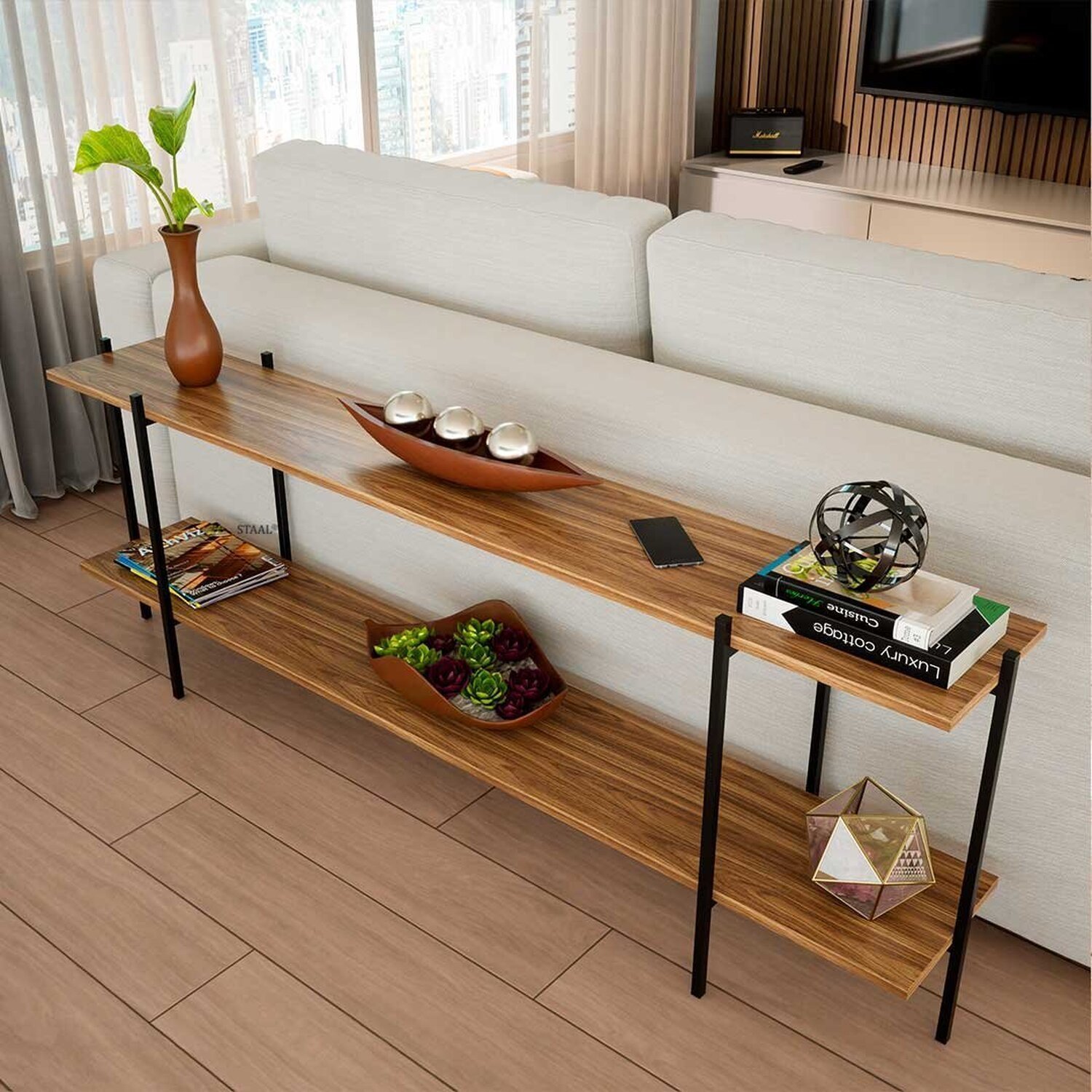 Aparador Sofa Table Edam para Sala de Estar com 160cm | MadeiraMadeira