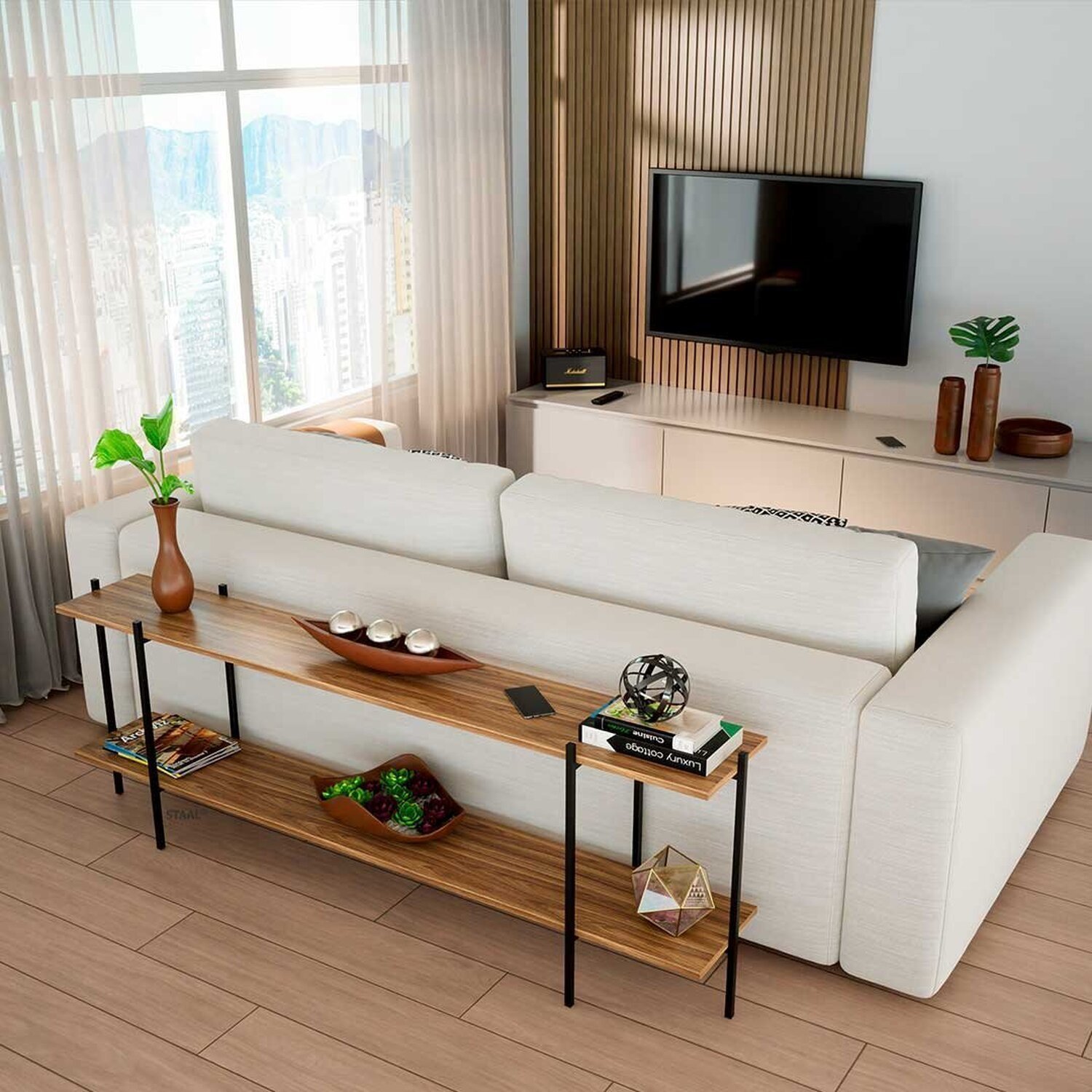 Aparador Sofa Table Edam para Sala de Estar com 160cm | MadeiraMadeira
