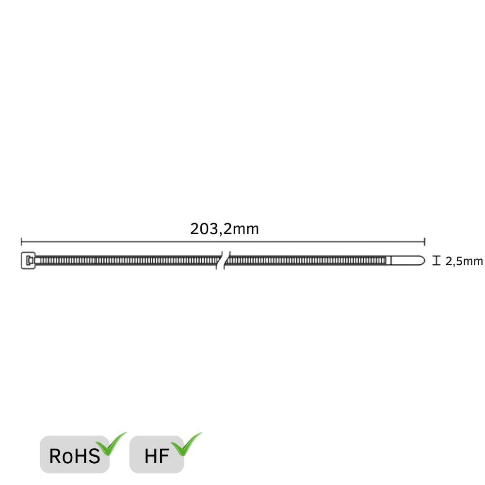Abracadeira insulok T18L Natural 200X2,5MM 1000pc Hellermann | MadeiraMadeira