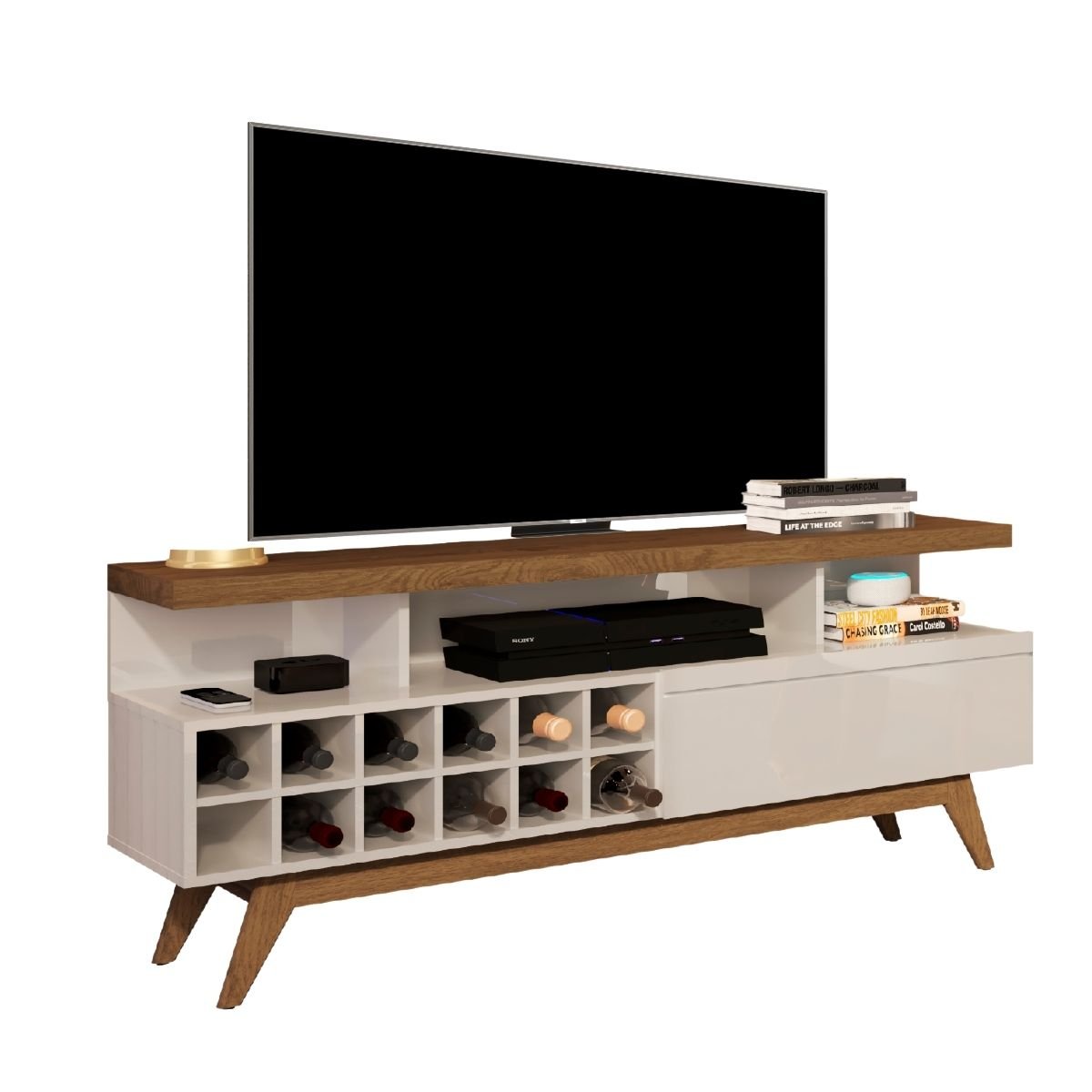 Rack com Painel para Sala Televisão até 50 Polegadas - Mod.2038 ...