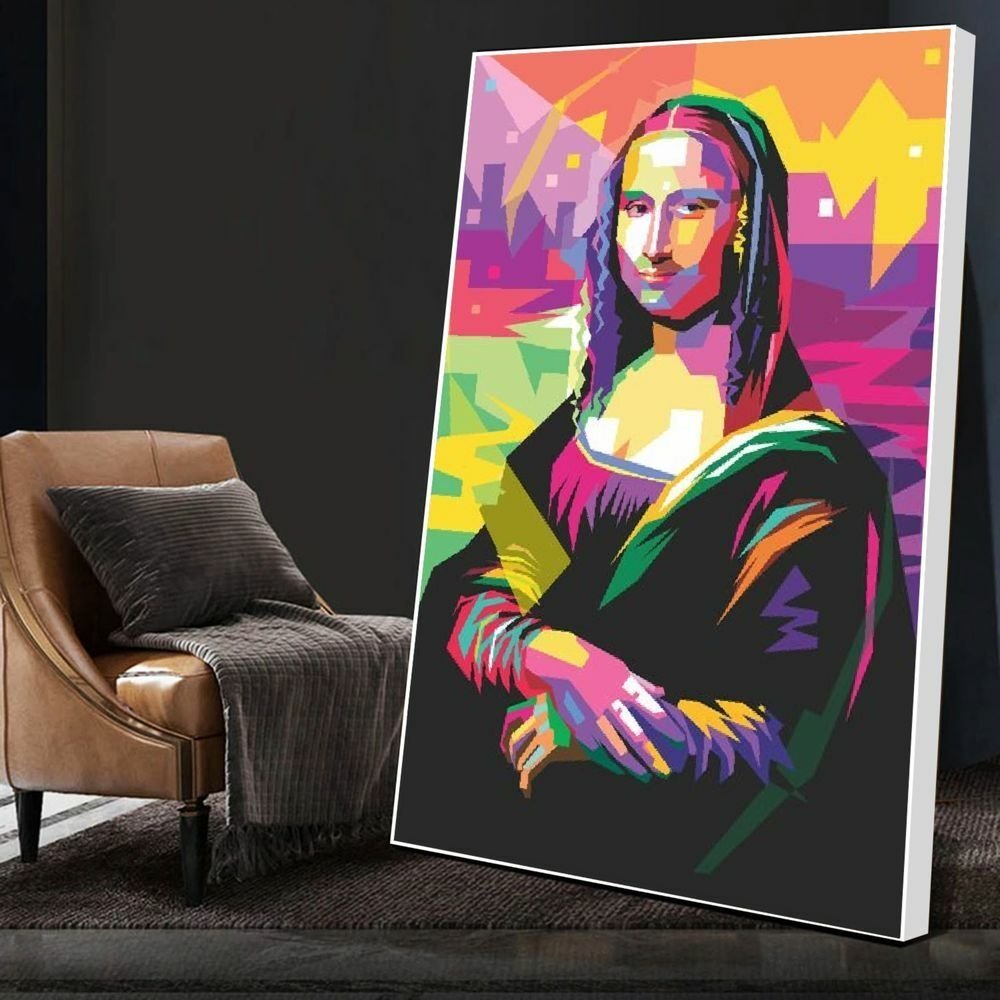 Quadro Decorativo Mona Lisa Moderna:90x60/BORDA INFINITA | MadeiraMadeira