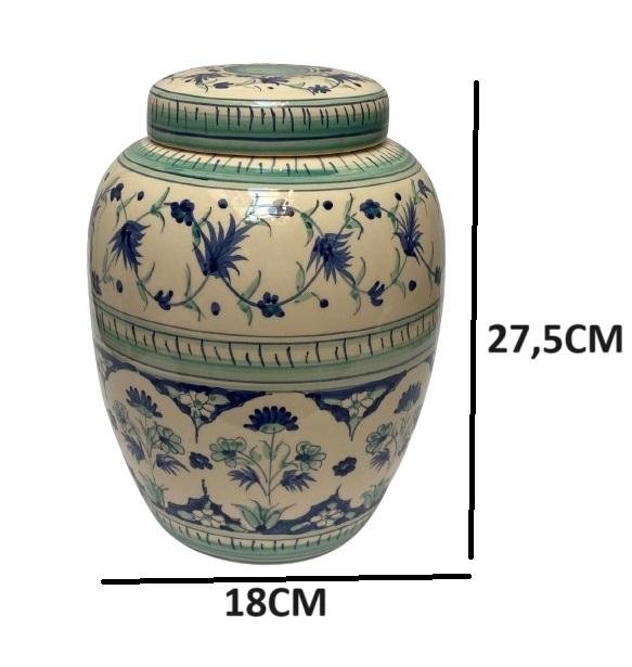 Pote Ceramica C/tampa Gd Sicilia Pintado a Mao Luiz Salvador ...