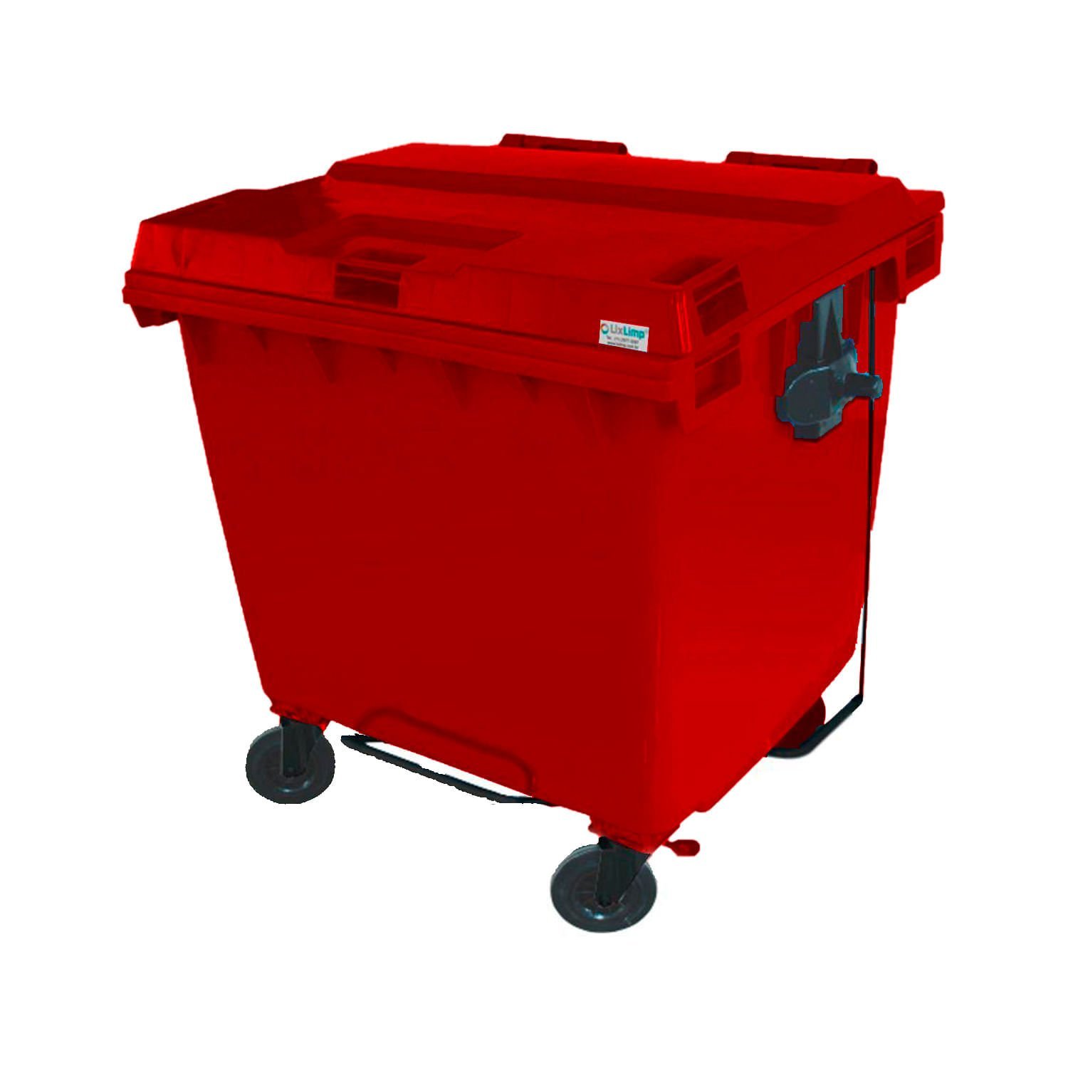 Lixeira Container Vermelha com Roda 1000 Litros JSN | MadeiraMadeira