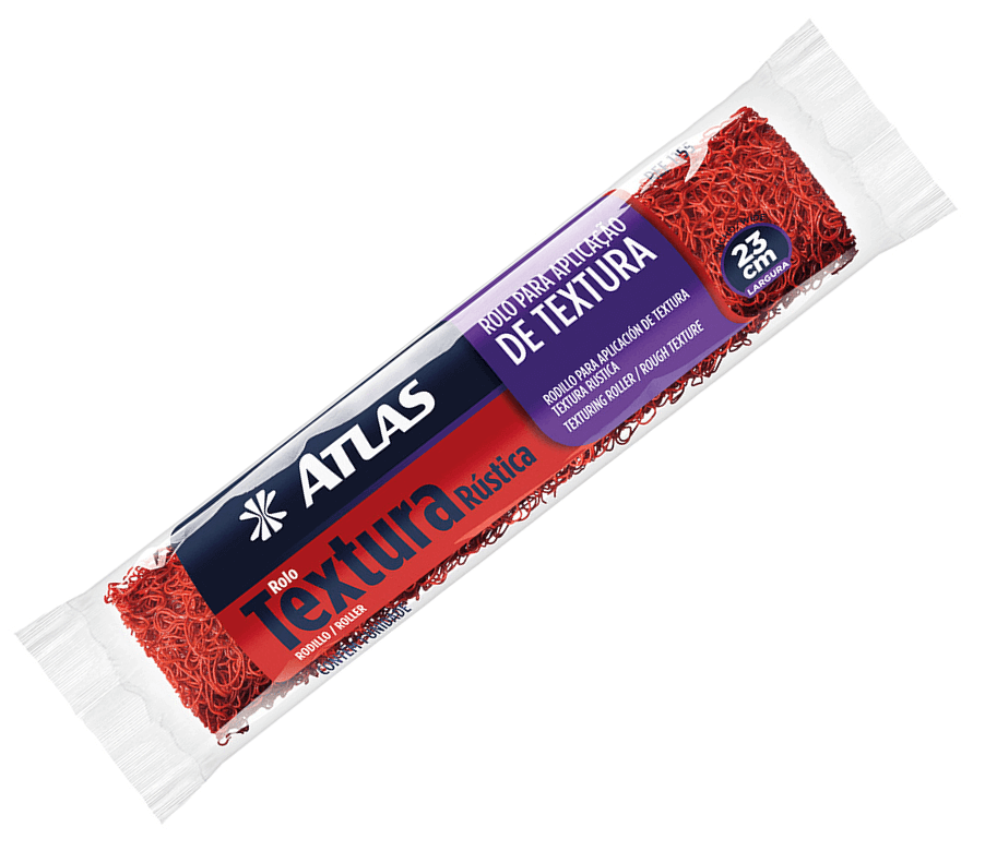 Rolo Textura Rústica 1155 23cm sem Cabo Atlas | MadeiraMadeira