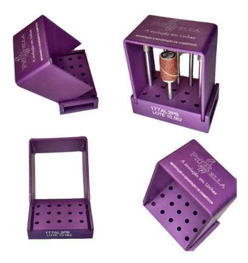 Kit 4 Brocas Piubella + Organizador De Brocas Unhas Em Gel | MadeiraMadeira