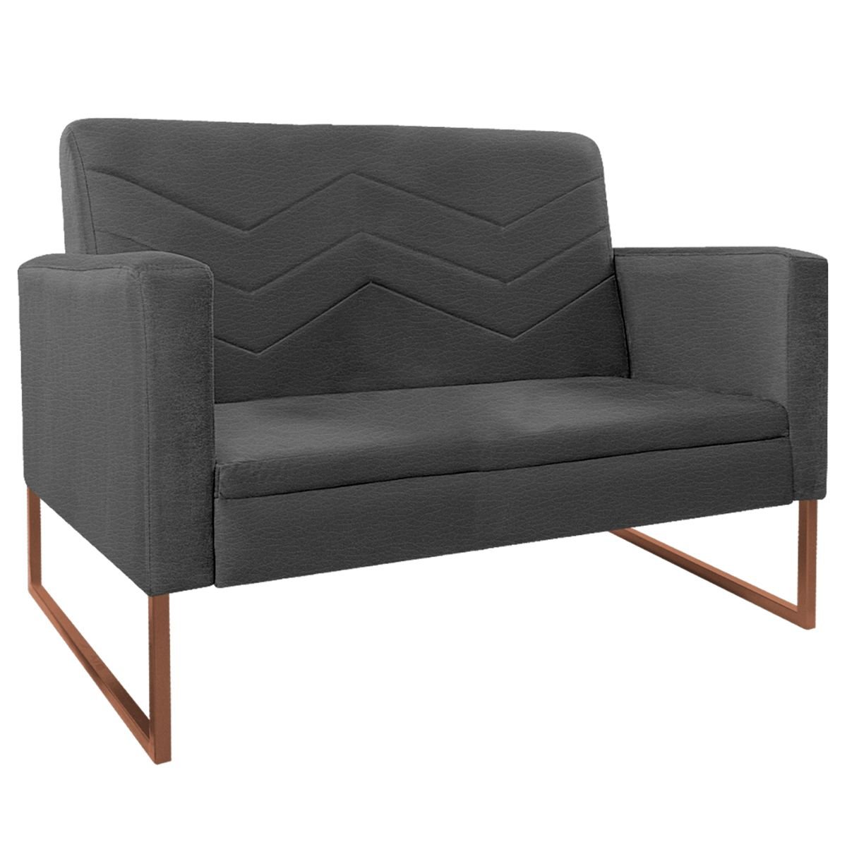 Kit Namoradeira e 01 Poltrona Bella Base de Ferro Bronze Corano - ADJ ...