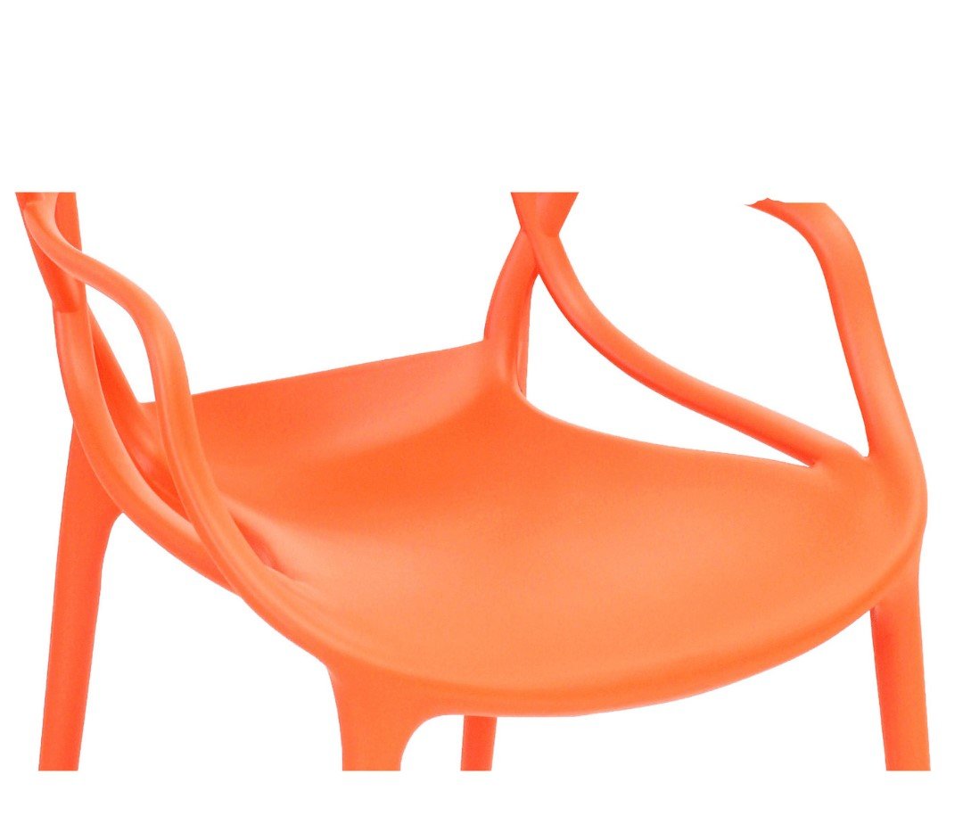 Cadeira Allegra Masters Laranja Kit com 6 | MadeiraMadeira