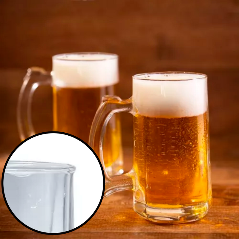 Kit 10 Caneca Chopp 380ml Vidro Cerveja Para Presente Bar Restaurante Canelada Zero Grau Festa ...