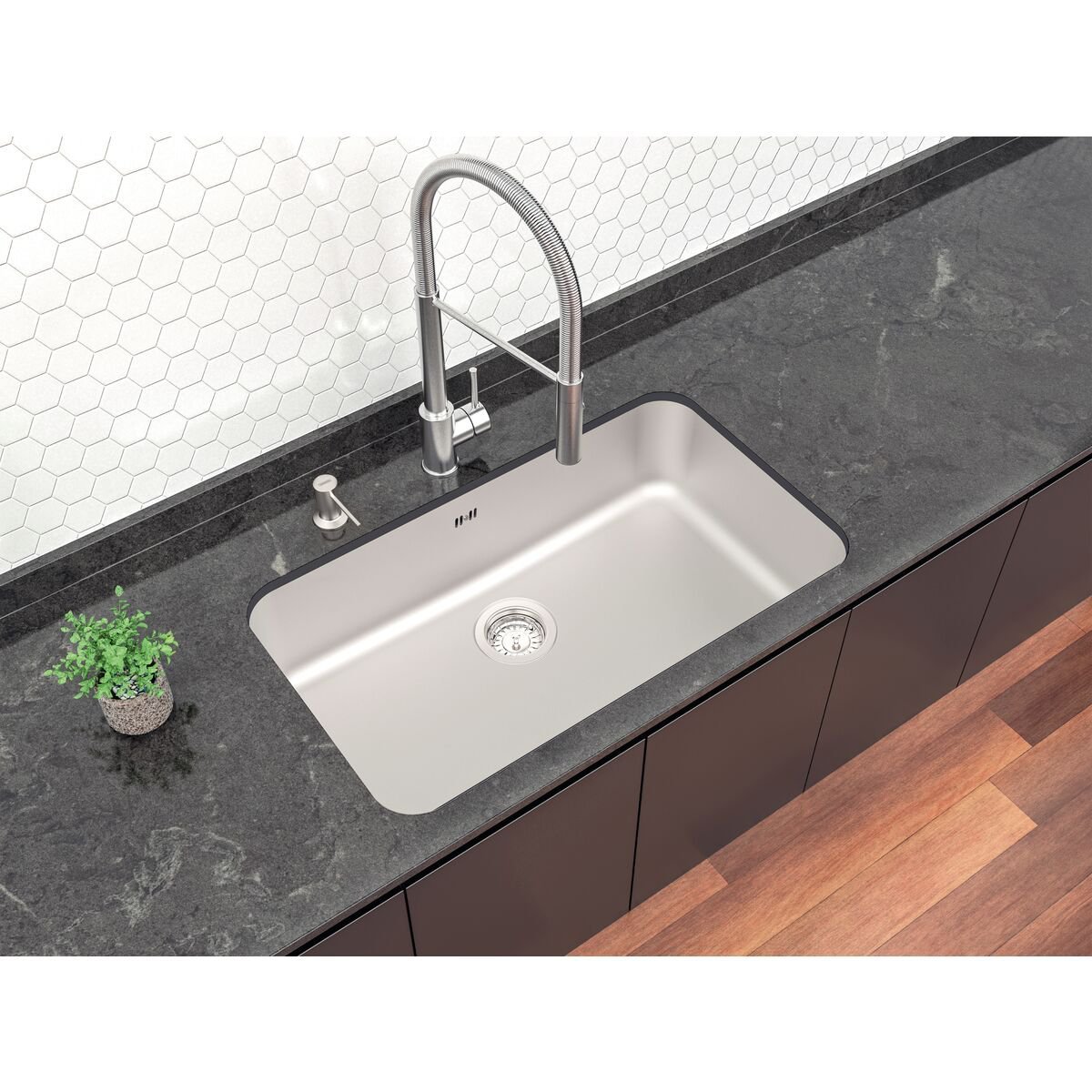 Cuba de Embutir Tramontina Dora 70 BL R6 em Aço Inox Acetinado 70x40x20 ...