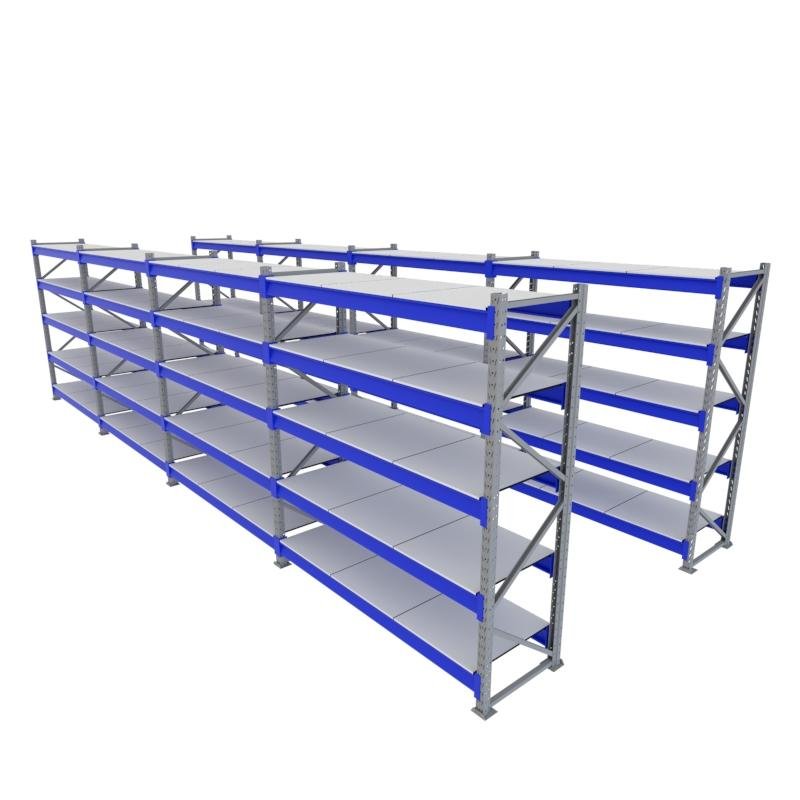 Gondola 8 mini porta pallet 250 kg 180x200x60 (CxLxP) cinza com azul ...