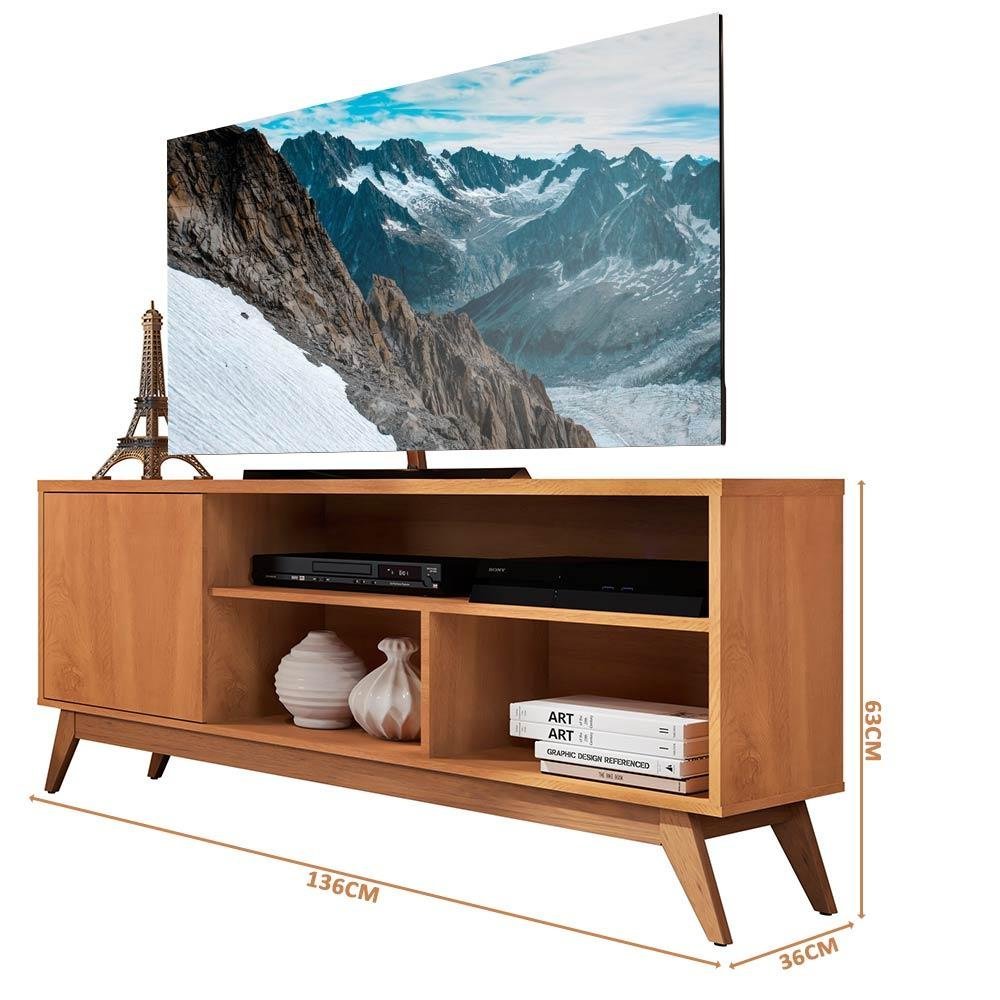 Rack para Tv com Nichos Nature Germai | MadeiraMadeira