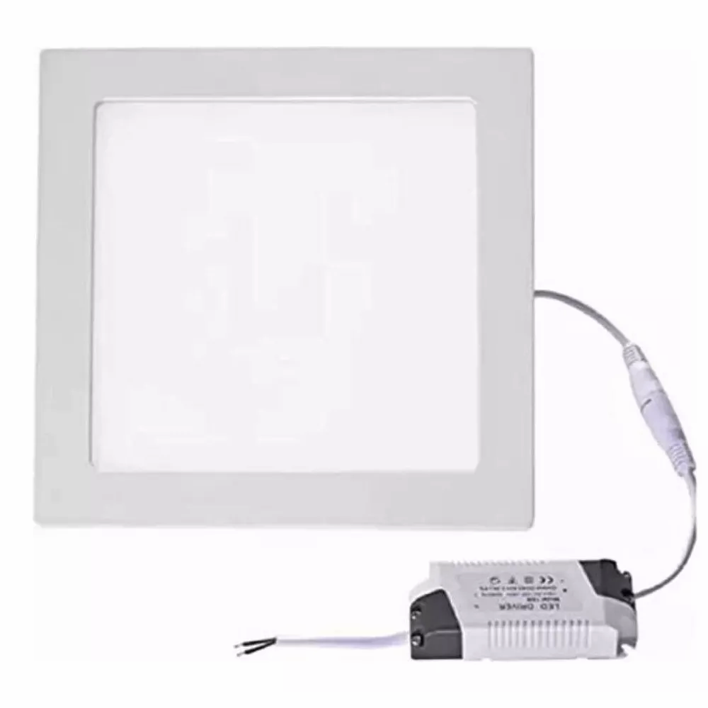 Kit 3 Paineis de Led Plafon Sobrepor 25w Quadrado Branco Frio 6500k | MadeiraMadeira