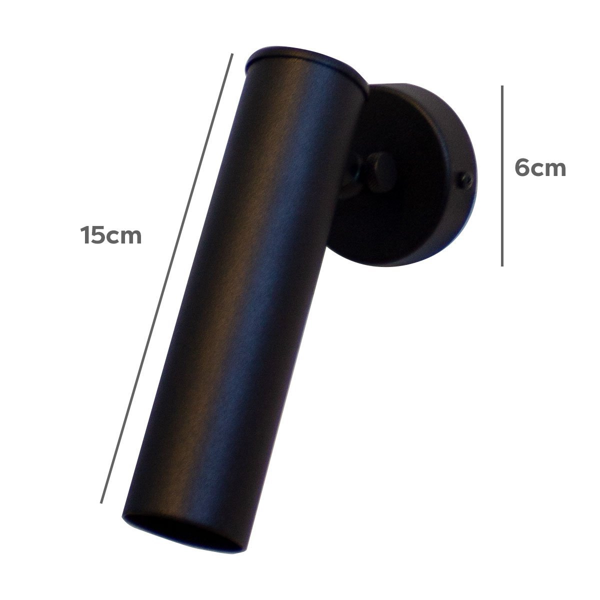 Arandela Spot Articulado Parede Head 15Cm Preto | MadeiraMadeira