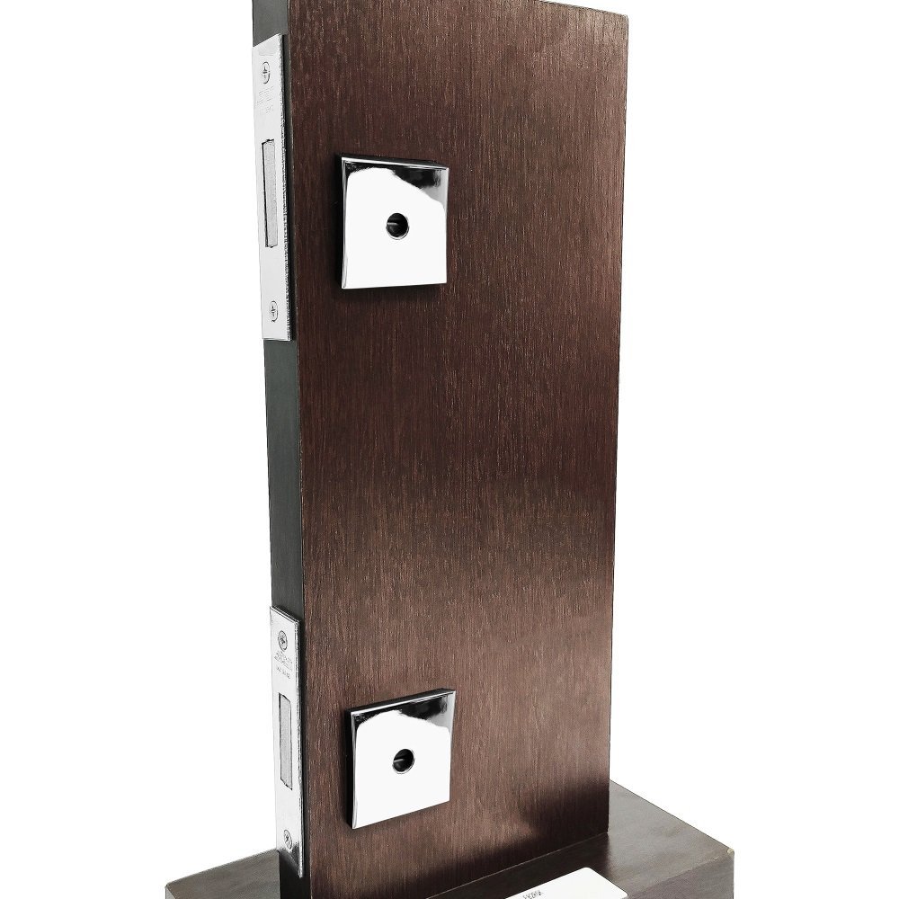 Fechadura Tetra Trava Auxiliar 1010 Duplo Quadrado Cromado | MadeiraMadeira