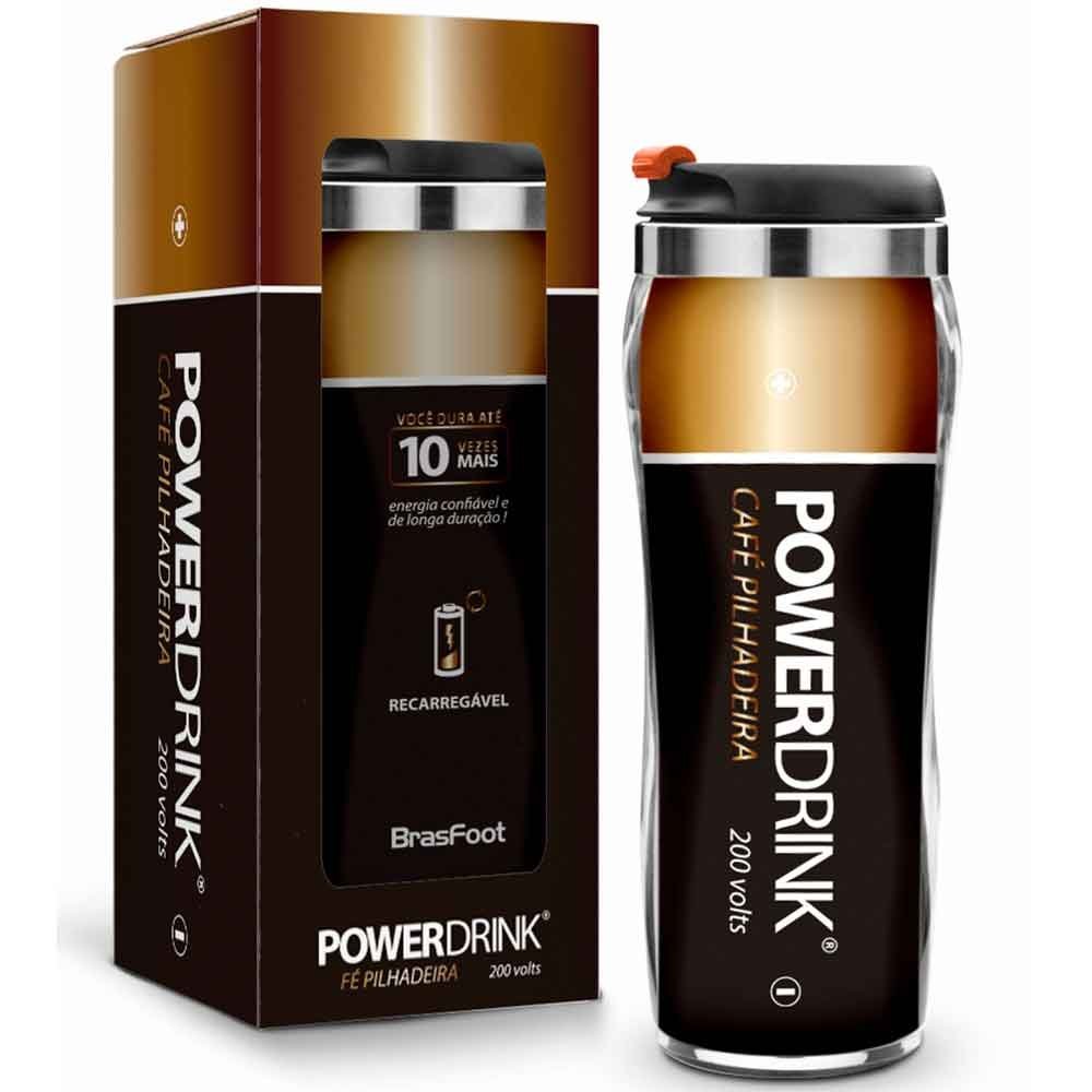 Copo Térmico Inox Power Drink 450ml Versare Anos Dourados | MadeiraMadeira