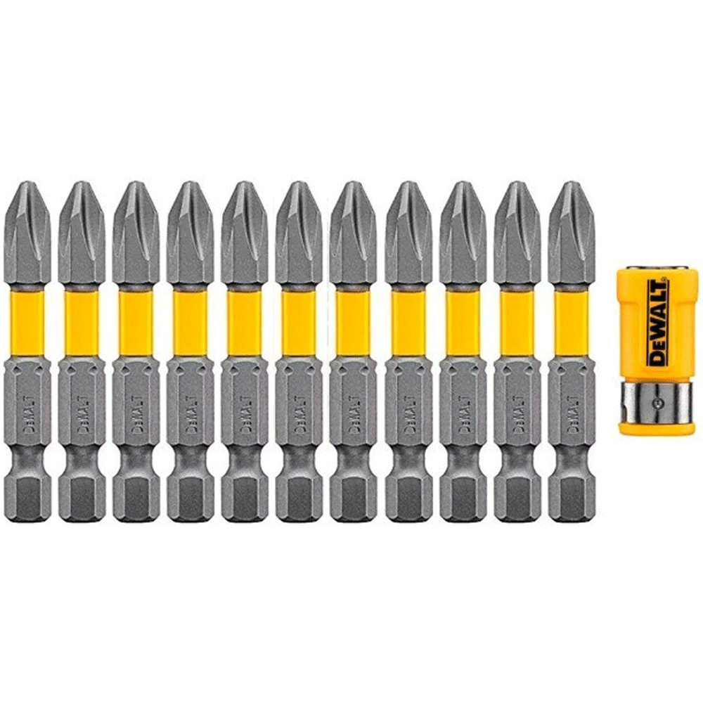 Jogo de Pontas Phillips para Parafusar 12 Peças Dewalt DWA2PH2SL-12 ...