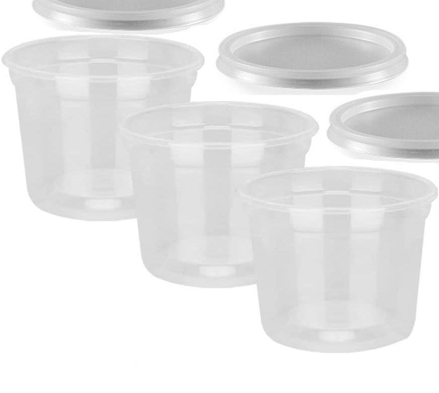 Kit Pote P-07 E Tampa 250Ml Transparente Copaza Ps C/200 Un | MadeiraMadeira