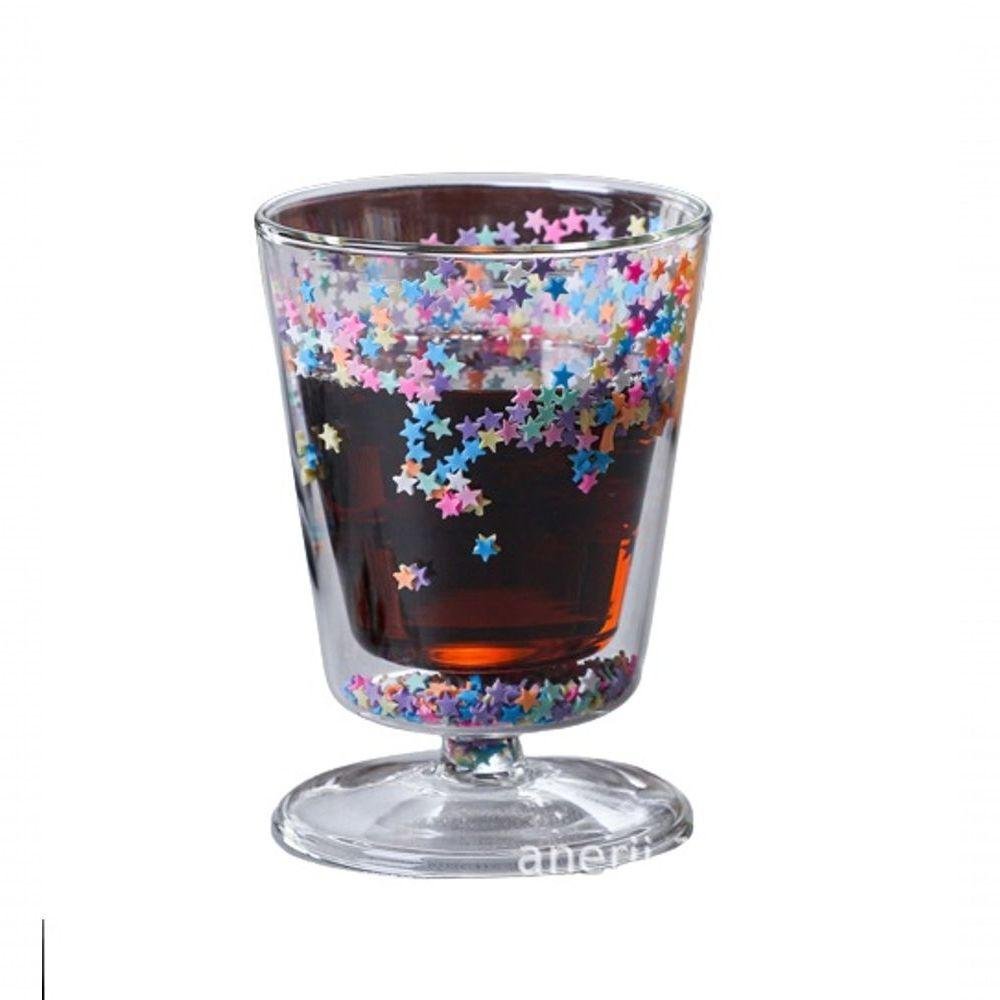 Copo de Vidro Bubble Cup Estrelinha 200ml- Ilovecoffee | MadeiraMadeira