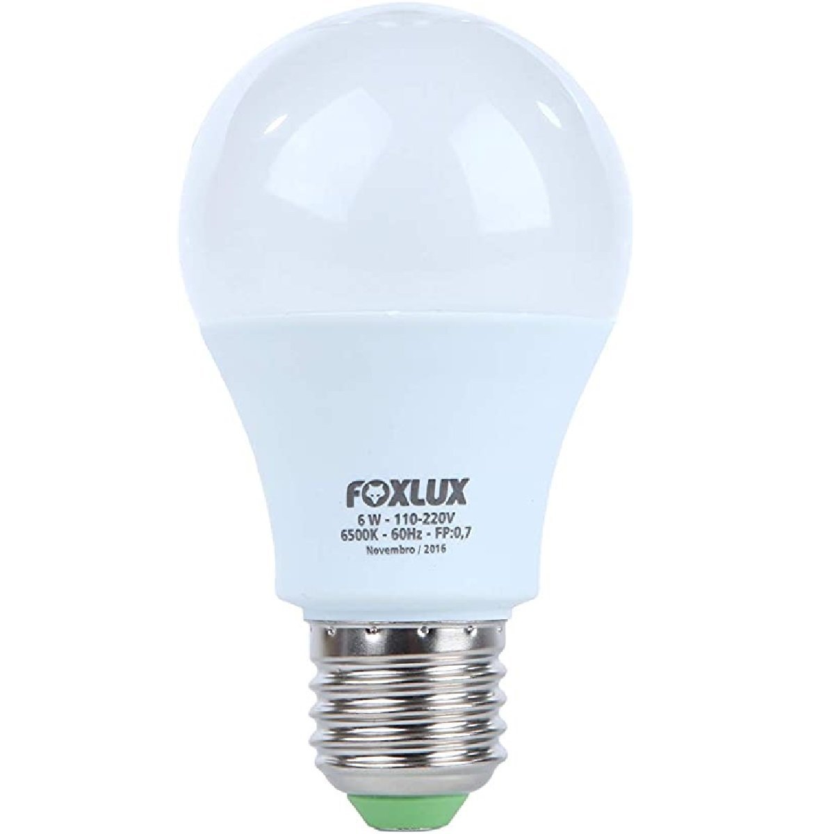Kit 3 Lâmpada LED Bulbo 6W com Base E-27 Bivolt 6500K Foxlux ...