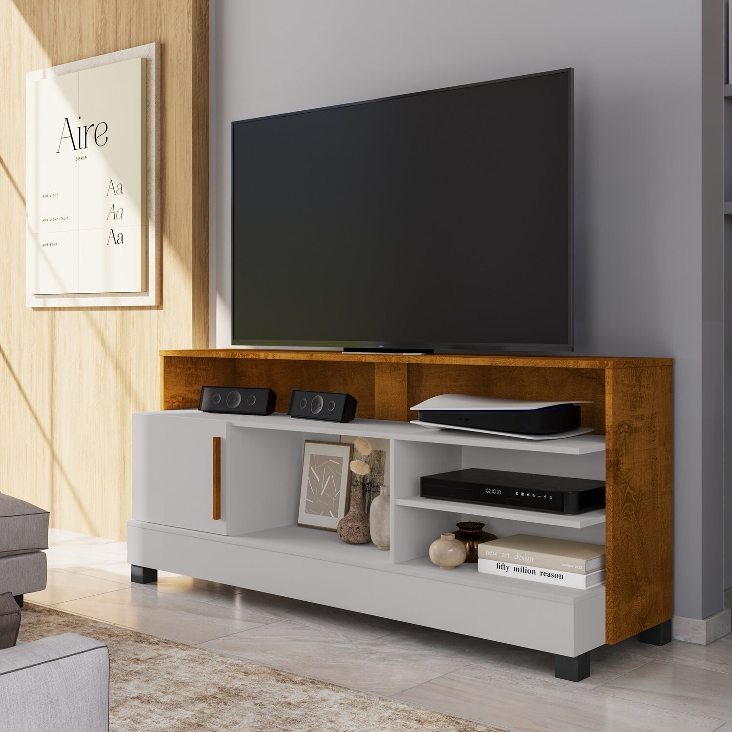 Rack para Tv até 55 Polegadas Taipu | MadeiraMadeira