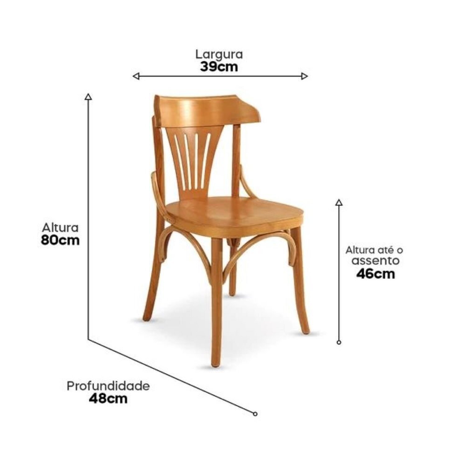 Cadeira para Sala de Jantar Estilo Clássico | MadeiraMadeira