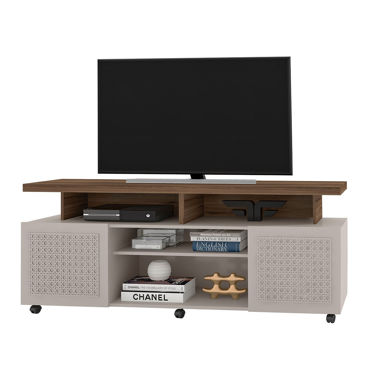 Rack Bancada Para Tv Até 65 Polegadas 2 Portas Com Rodízios Gliss ...