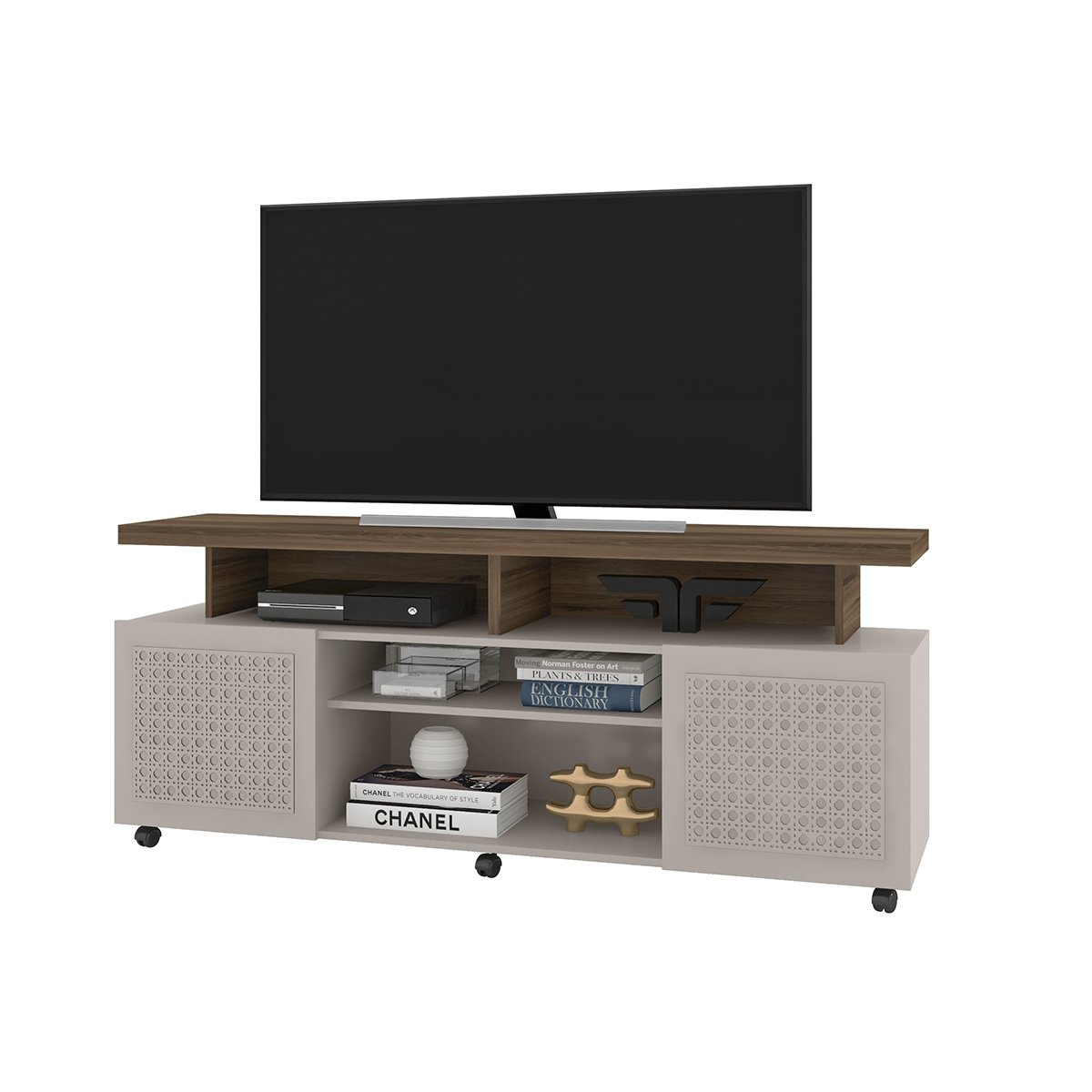 Rack Bancada Para Tv Até 65 Polegadas 2 Portas Com Rodízios Gliss ...