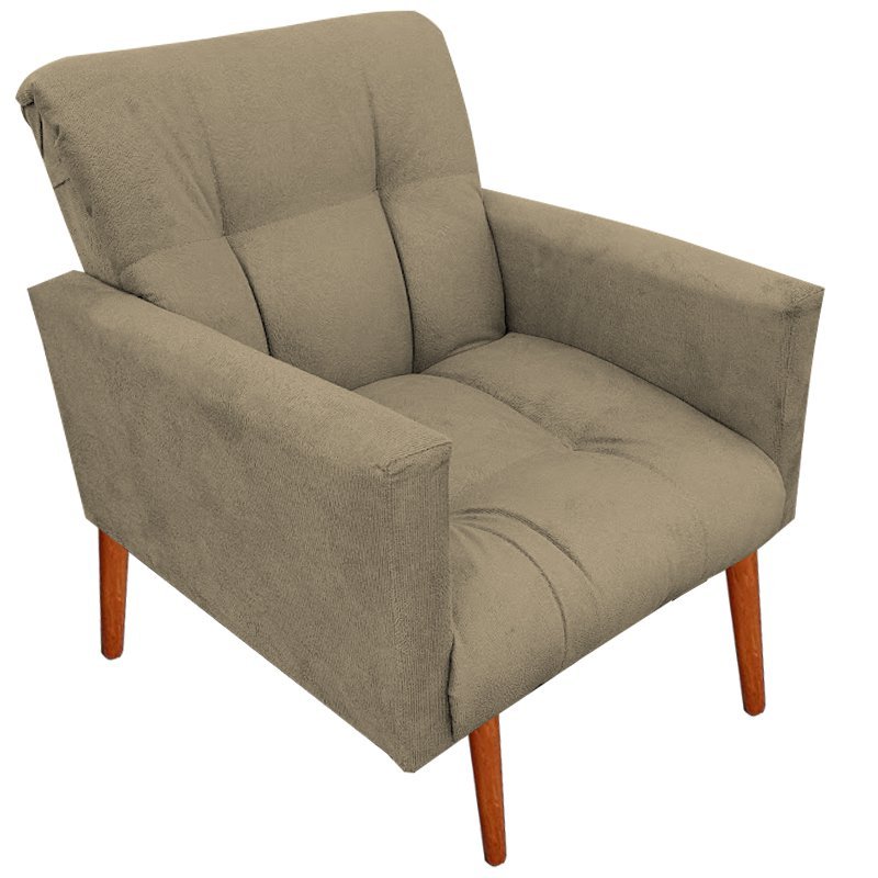 Kit Poltrona Sala De Estar Escritório Alexia Capuccino - Moveis Aguias ...