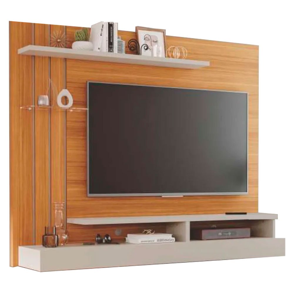 Painel Valencia Nature/Off White para TV até 50 Polegadas | MadeiraMadeira