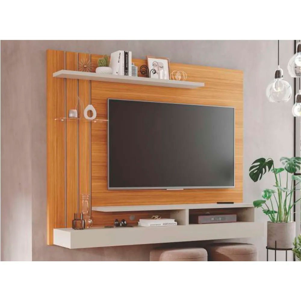 Painel Valencia Nature/Off White para TV até 50 Polegadas | MadeiraMadeira