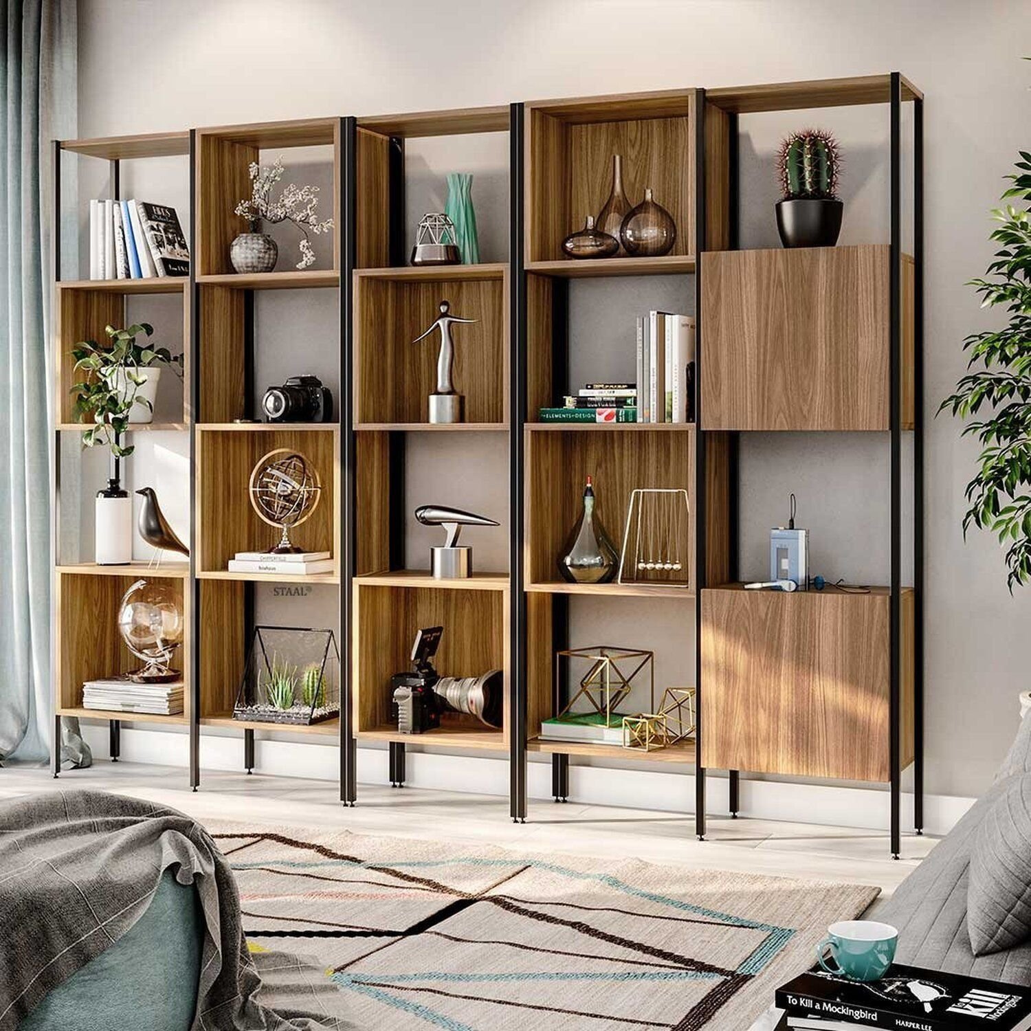 Estante Modular Salve-(lxpxa) 246x25x180 Cm | MadeiraMadeira