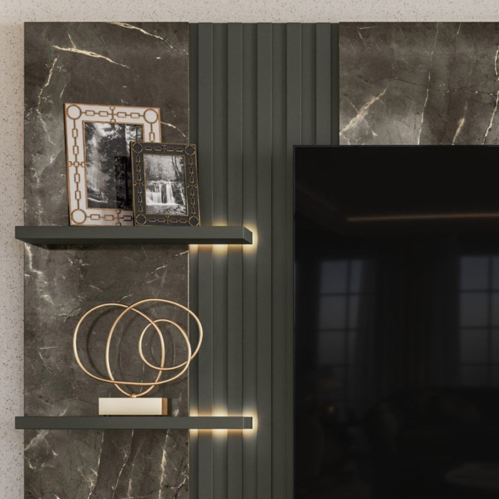 Painel Bancada Suspenso Para TV 65 Polegadas 2861 Jade Oliva MDT ...